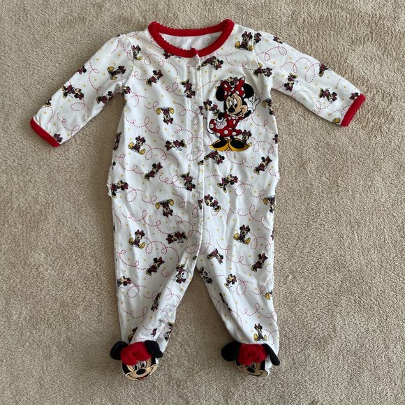 Disney | One Pieces | Minnie Mouse Sleeper Newborn Nb Baby Girl Disney ...